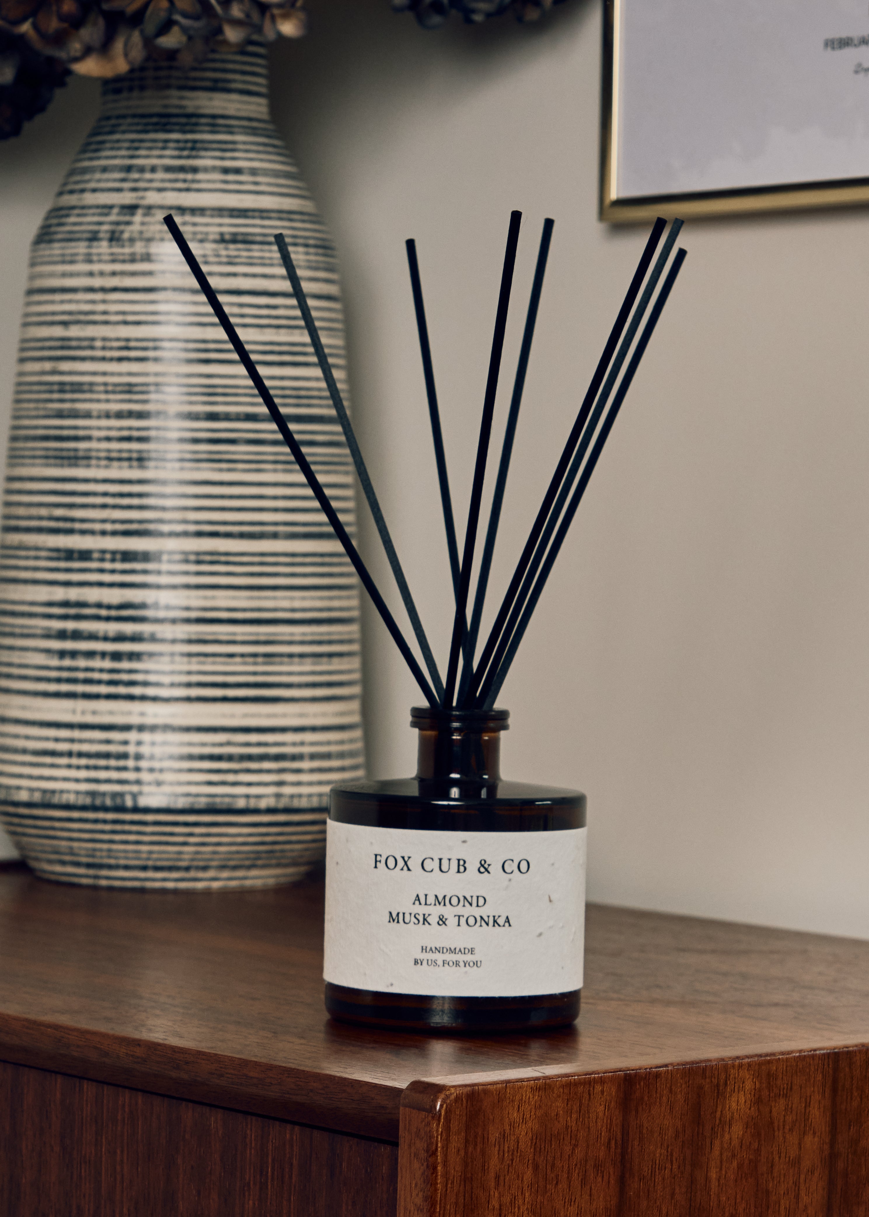 Almond, Musk & Tonka Reed Diffuser – Fox Cub & Co