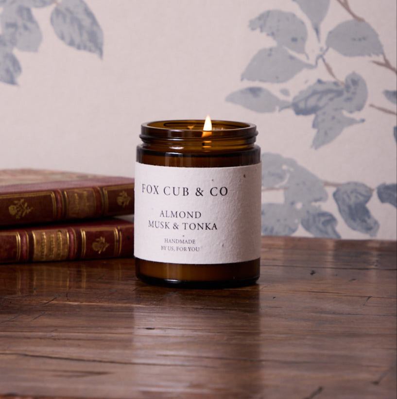 Almond, Musk & Tonka Candle – Fox Cub & Co